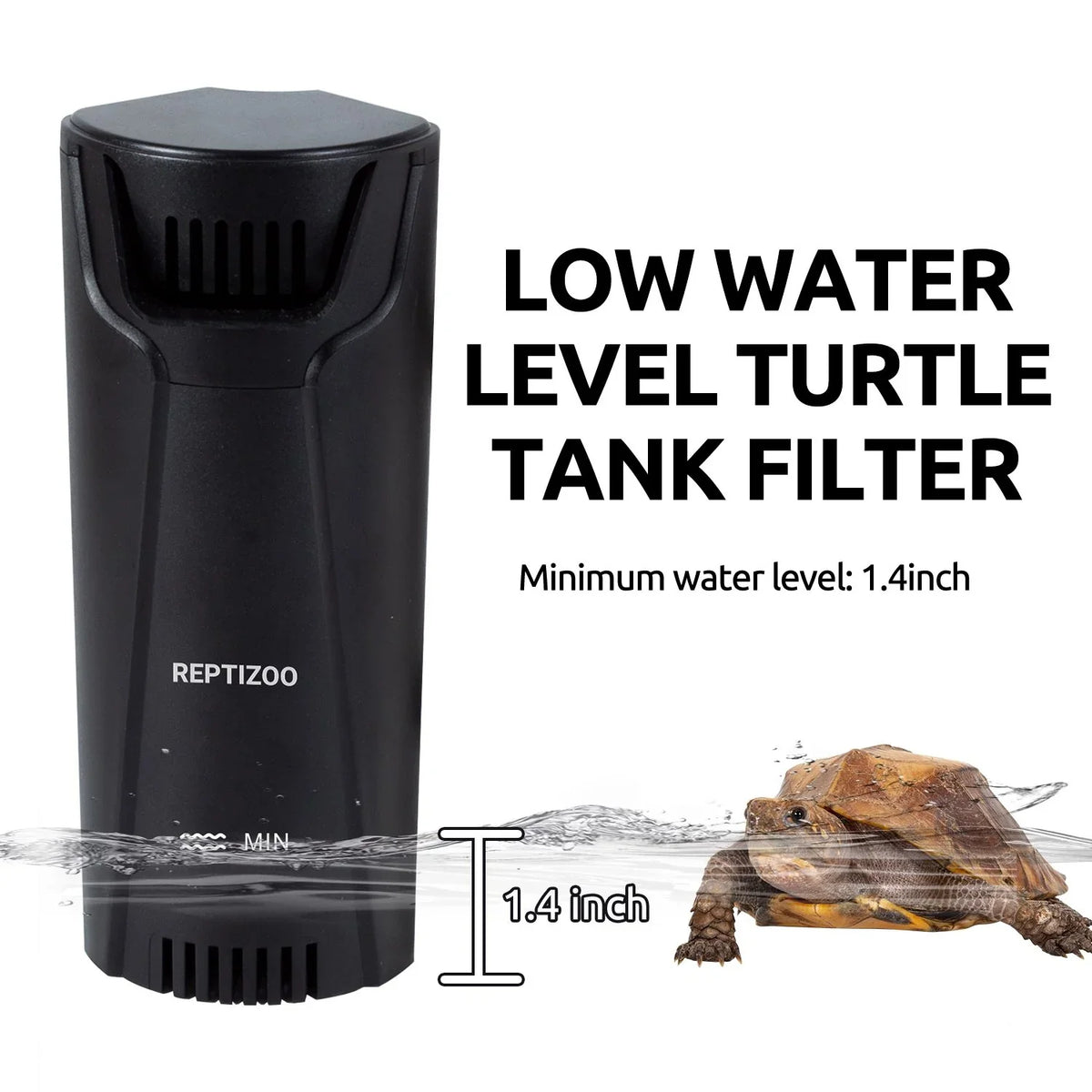 REPTIZOO Turtle Tank Filter Aquarium Corner Internal Filter, Low Level ...