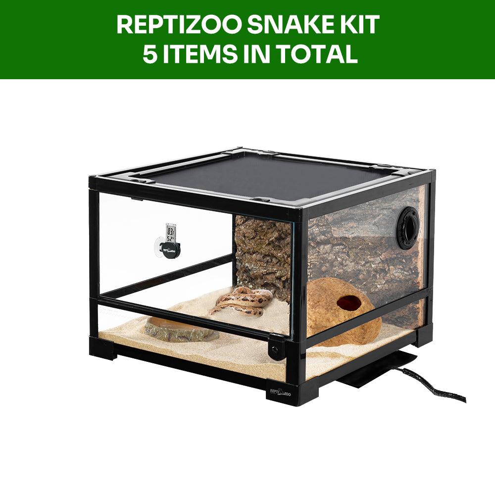REPTI ZOO Pet Reptile Starter Snake Habitat Kit with Heat for Small ...