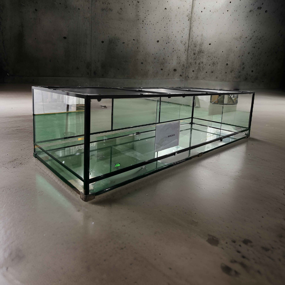 REPTI ZOO 96" x 36"x 24" Glass Reptile Terrarium with Sliding Door ...